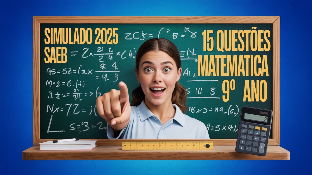 Simulado SAEB - 9º Ano: 15 Questões de Matemática com descritores | PEBSP