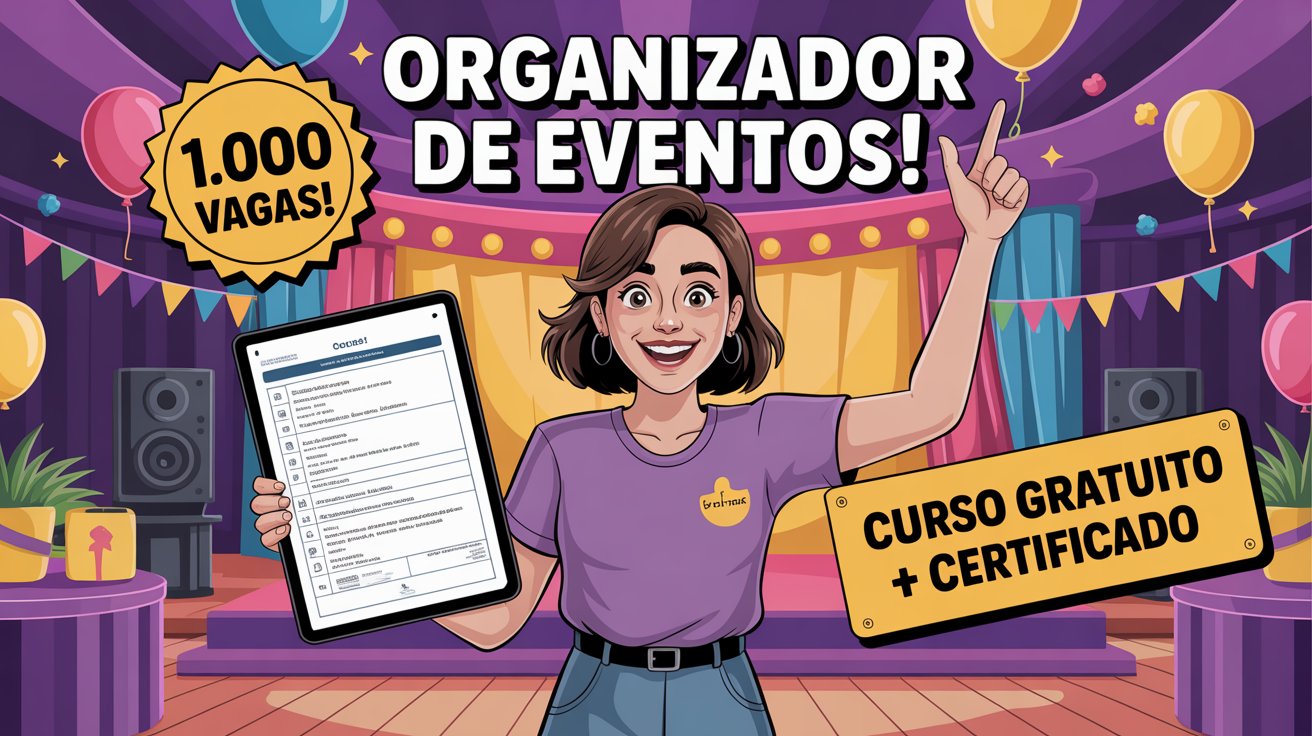 GRATUITO e ONLINE: 1000 Vagas para Curso de Organizador de Eventos EAD ...