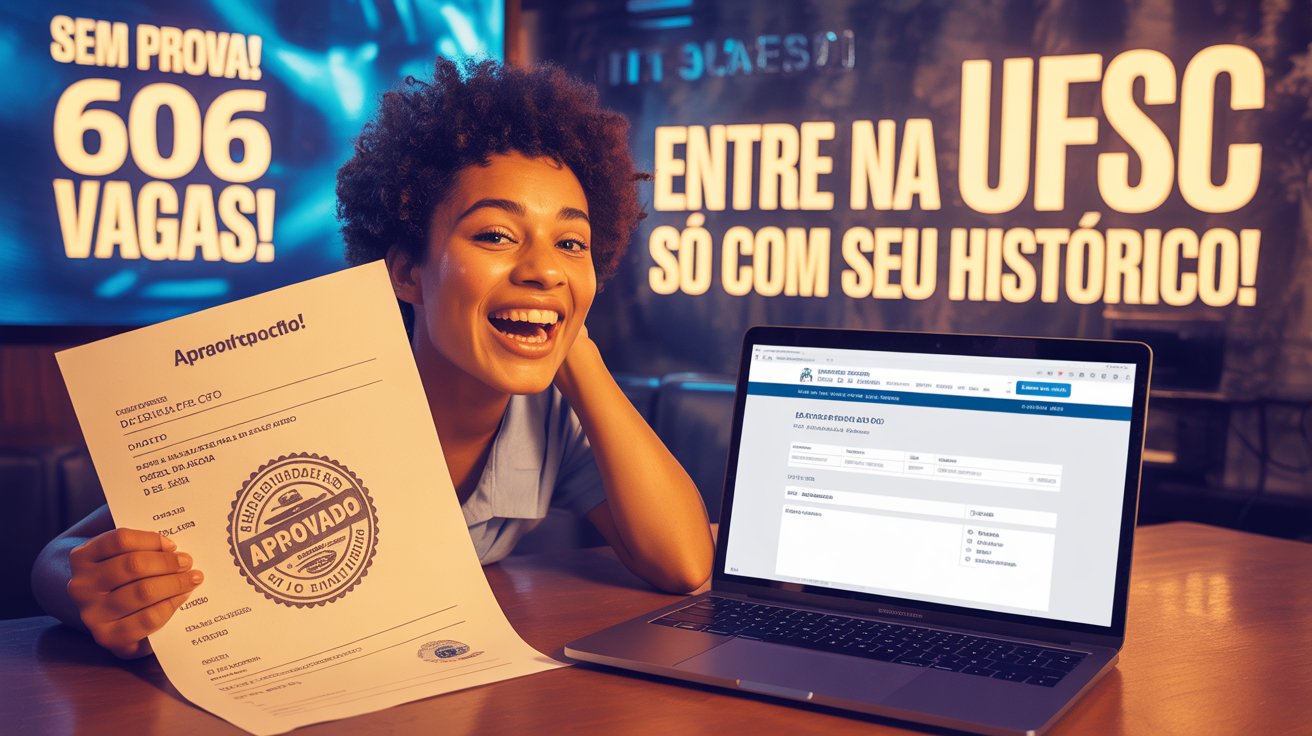 Acredite, é verdade: UFSC abre 606 vagas e sua única prova é o Histórico Escolar. Veja as Vagas ...