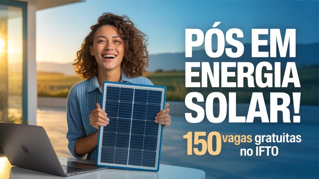 Quer se especializar em energia solar de graça e EAD? O IFTO tornou ...
